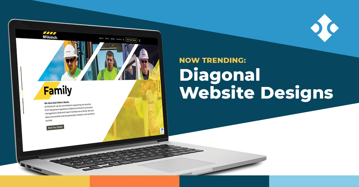 Why Diagonal Website Designs Are So On Trend - Blue Compass